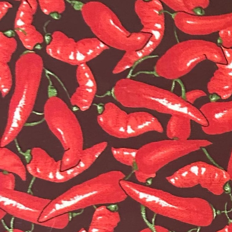 Chili Pepper Fabric - Etsy