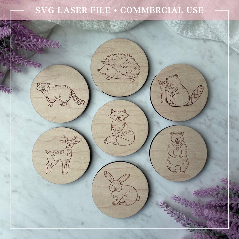 Animal Matching Wood - Etsy