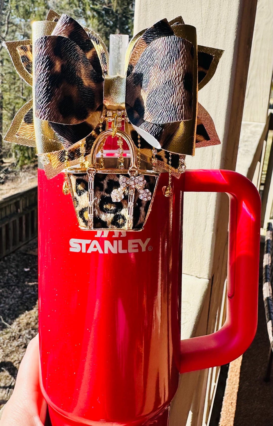 Cheetah Theme With Mini Purse Stanley Bow - Etsy