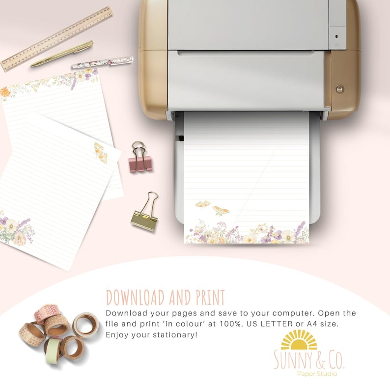 JW Letter Writing Paper Stationary - Printable, A4 Lined and Unlined ...