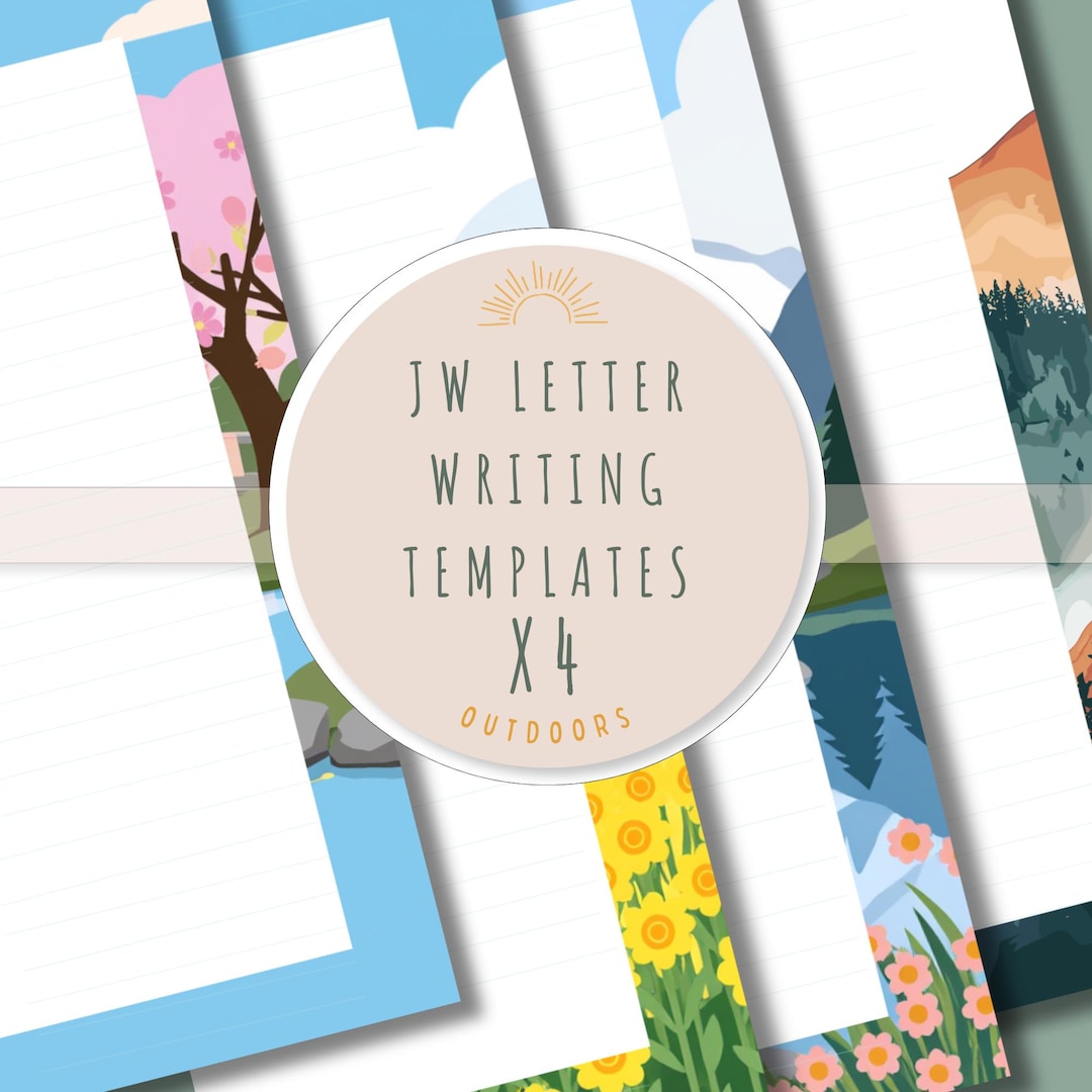JW Letter Writing Paper Stationary, Printable, A4 Lined and Unlined ...