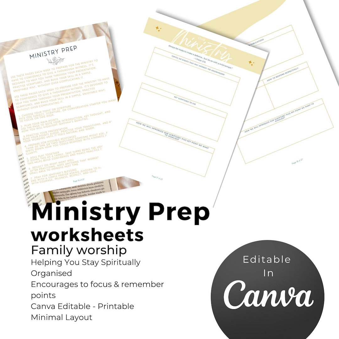 Jw Ministry Worksheets. Keep Ministry Planning Organised With These ...
