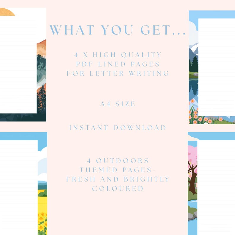 JW Letter Writing Paper Stationary, Printable, A4 Lined and Unlined ...