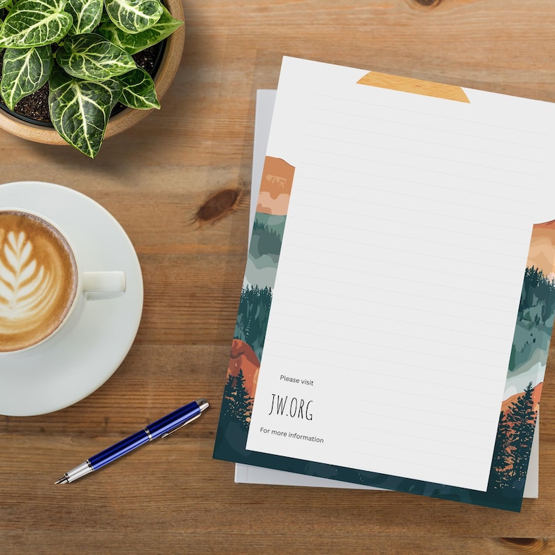 JW Letter Writing Paper Stationary, Printable, A4 Lined and Unlined ...