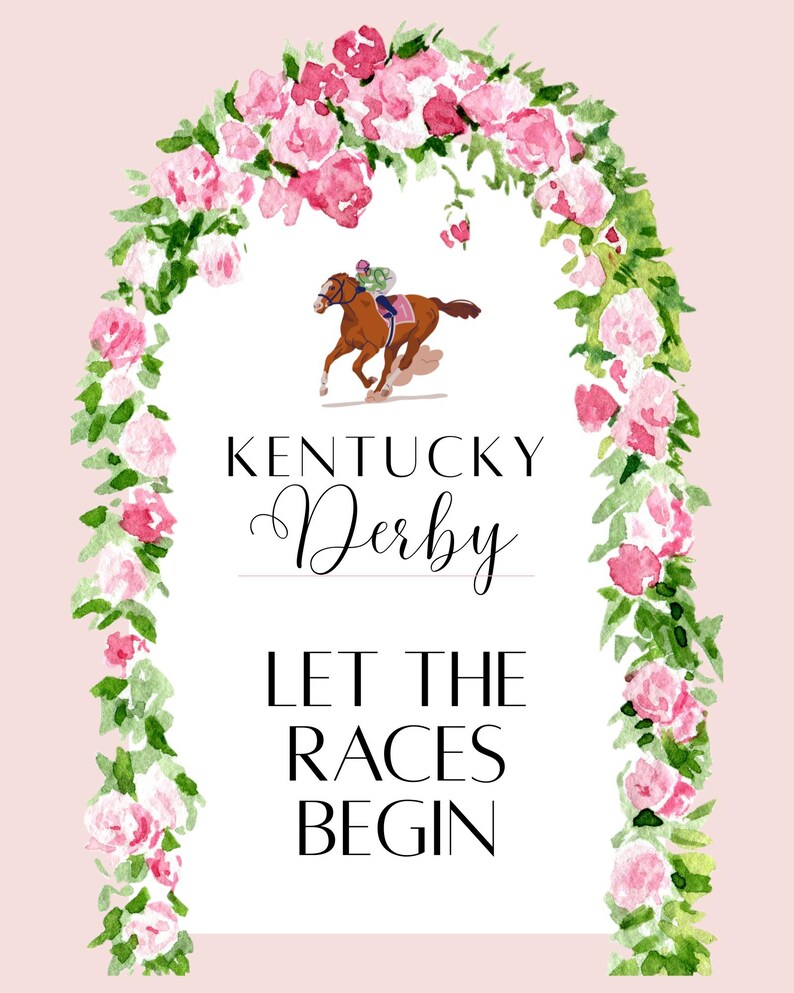 Editable Kentucky Derby Party Invitation Bundle | Canva Template ...