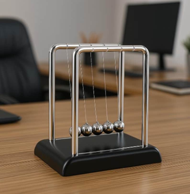 Newton's Cradle, Desk Pendulum, Stress Relief, Home Decor, and Desk Toy ...