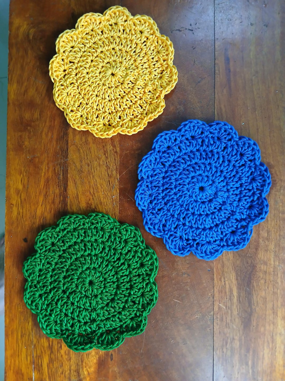 Coasters | Crochet Sunrise Coasters in 100% Cotton - Etsy