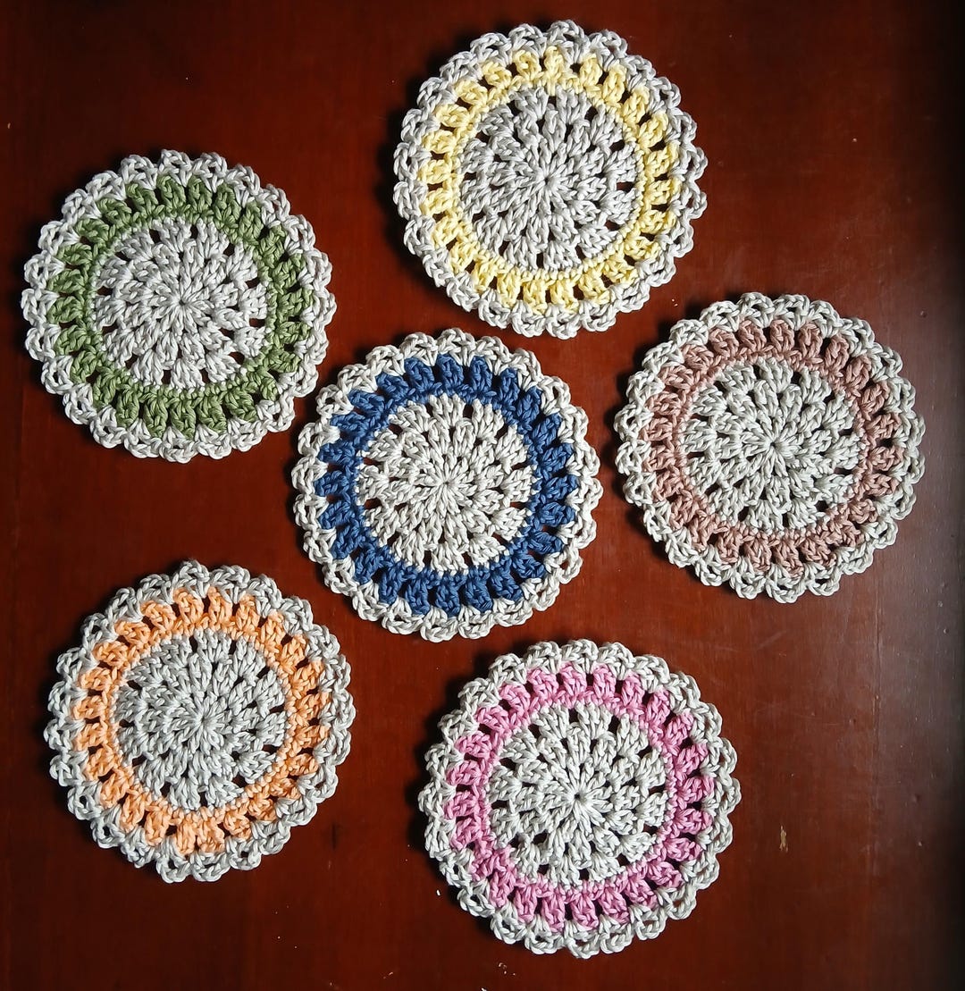 Lacy Crochet Coasters - Etsy