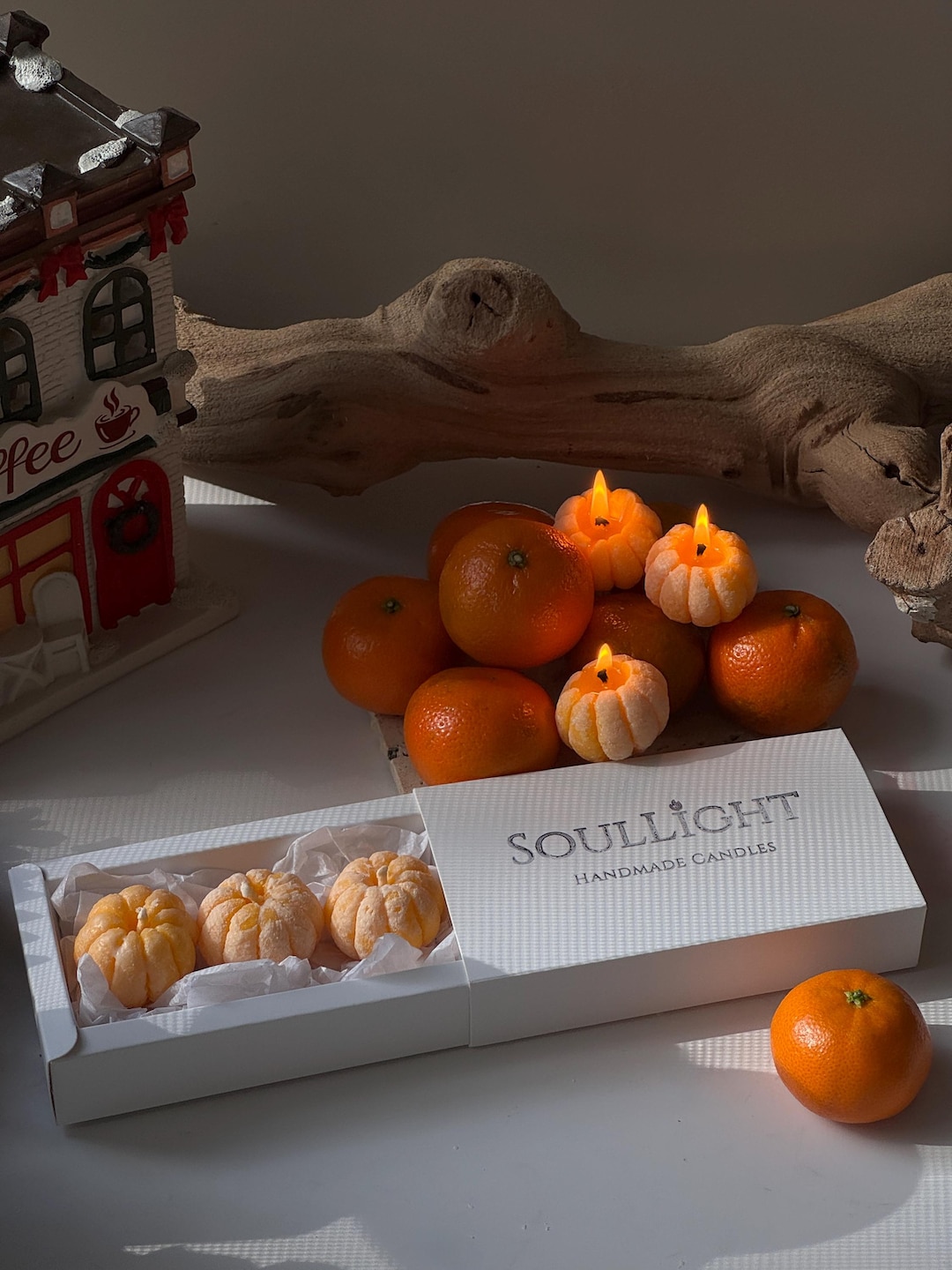 Pillar Winter Mandarin Holiday Candles, Unique Custom Personalized ...