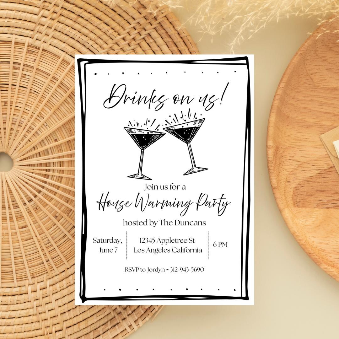 Customizable HOUSE WARMING Invitation, Digital Invite, Printable ...