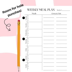 Printable Weekly Meal Planner: Healthy Food Tracker (digital Download ...
