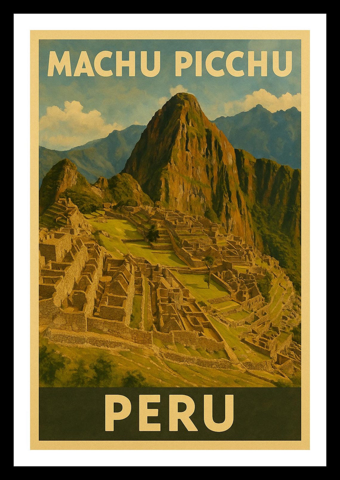 Machu Picchu Printable Poster – Vintage Peru Wall Art | Digital ...
