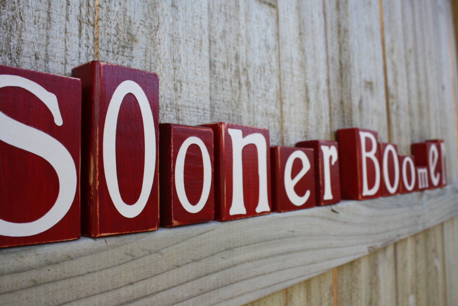 CUSTOM OU BLOCKS - Boomer Sooner Game Day Decor - University of ...