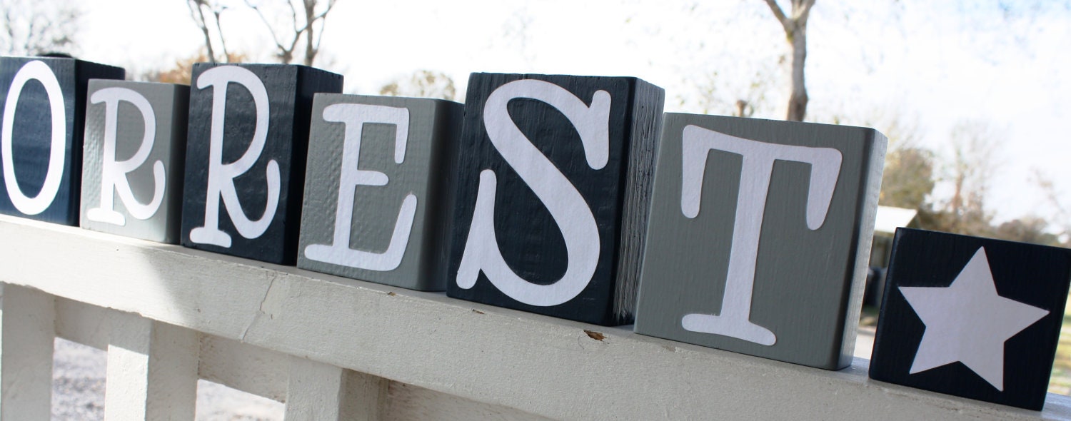 PERSONALIZED LETTER BLOCKS Baby Shower Gift Dallas Cowboys - Etsy