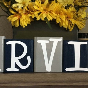 PERSONALIZED LETTER BLOCKS Baby Shower Gift Dallas Cowboys Stars Custom ...