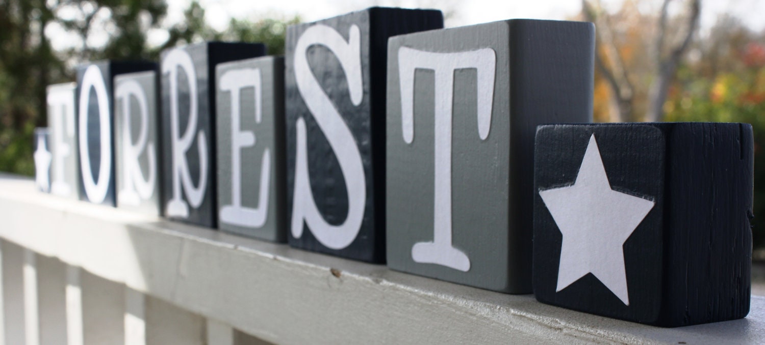 PERSONALIZED LETTER BLOCKS Baby Shower Gift Dallas Cowboys - Etsy