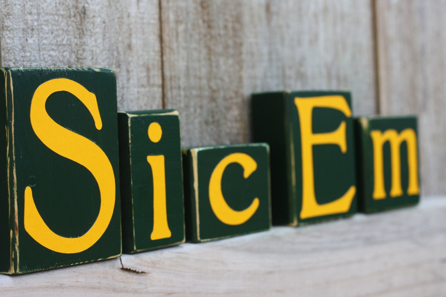 CUSTOM COLLEGE BLOCKS Sic Em Baylor Bears University - Etsy