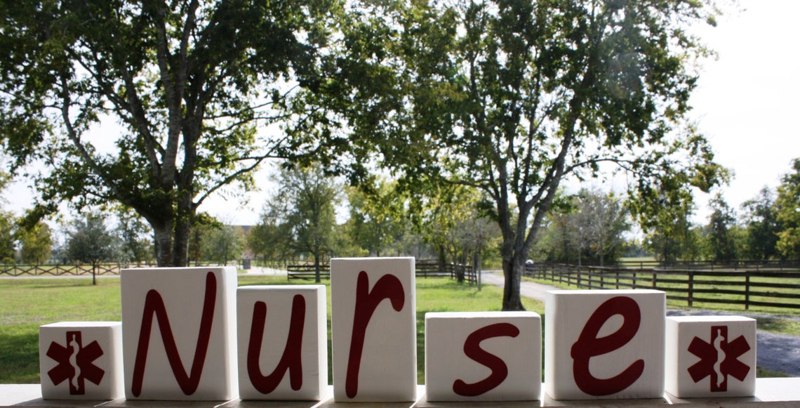 PERSONALIZED NURSE BLOCKS Custom Sign Nursing School Grad | Etsy