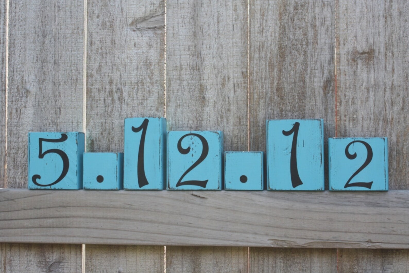 CUSTOM DATE BLOCKS - Letter Personalized - Wedding Anniversary ...