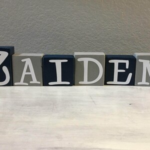 PERSONALIZED LETTER BLOCKS Baby Shower Gift Dallas Cowboys Stars Custom ...