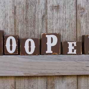 CUSTOM LETTER BLOCKS - Personalized - Cowboy - Rustic Name - Ranch ...
