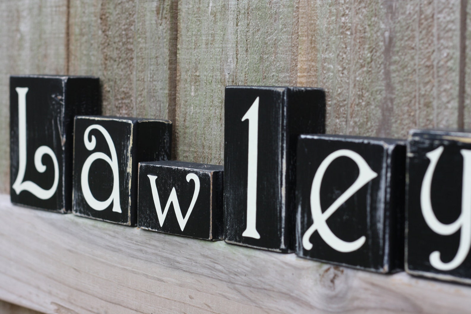 CUSTOM PERSONALIZED BLOCKS Letters Initials Name House Warming Home ...