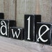 CUSTOM PERSONALIZED BLOCKS - Letters Initials Name - House Warming ...