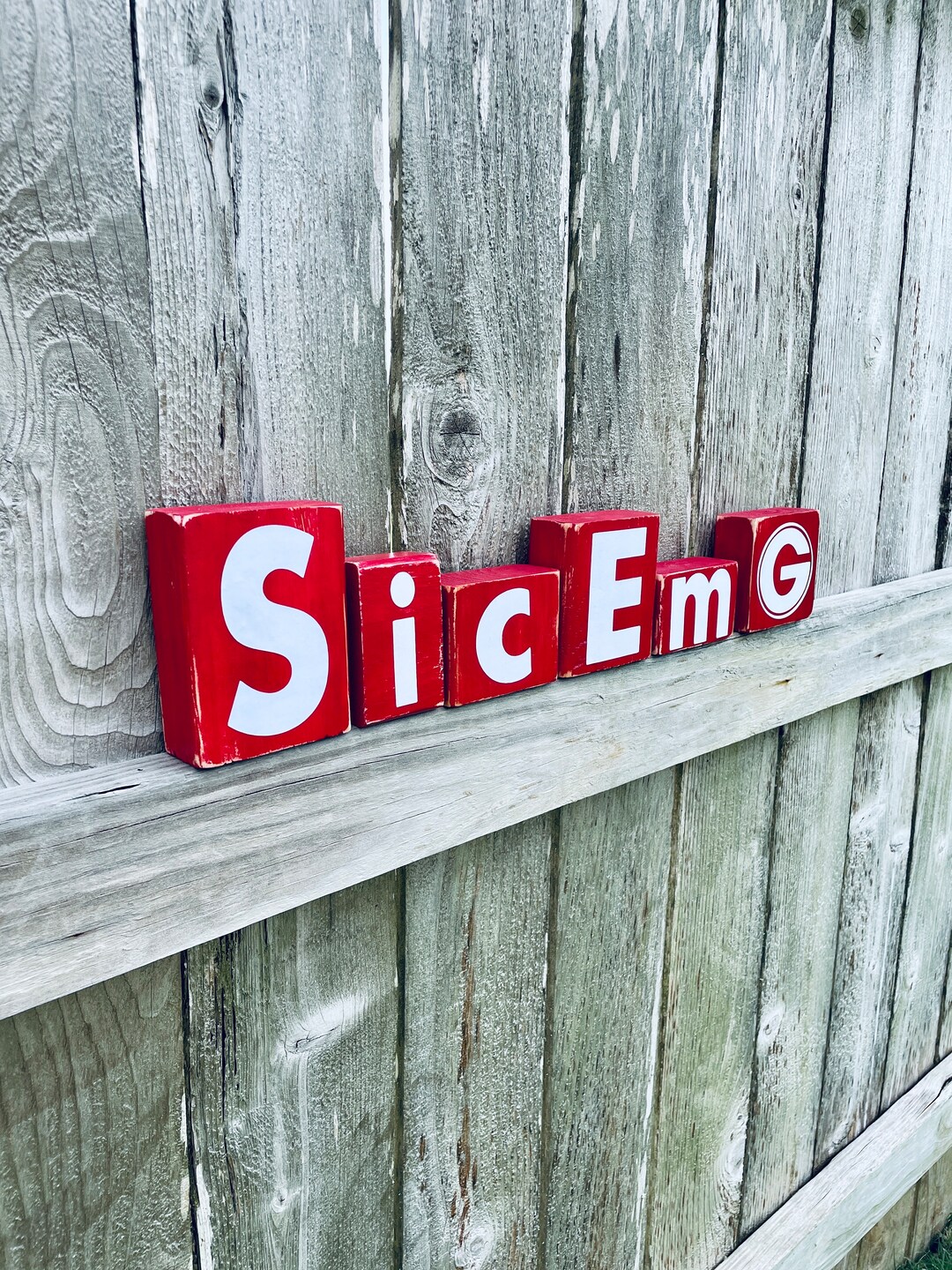 CUSTOM COLLEGE BLOCKS - Sic Em - Georgia Bulldogs - Go Dawgs - Home ...