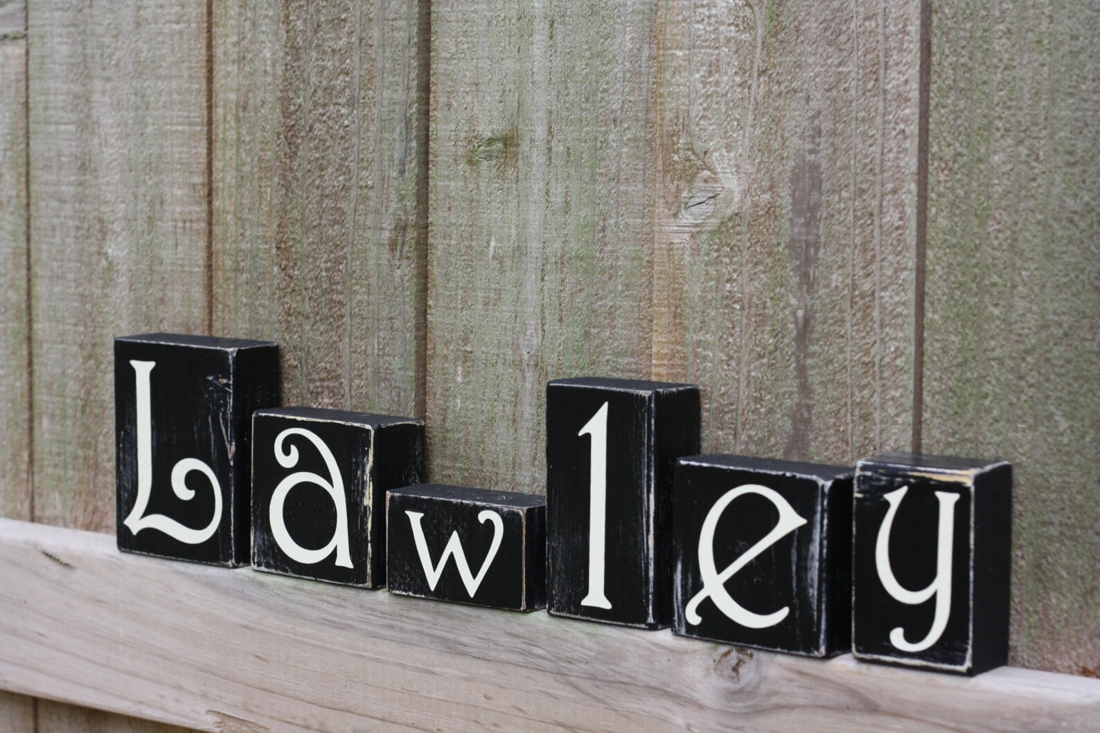 CUSTOM PERSONALIZED BLOCKS Letters Initials Name House Warming Home ...