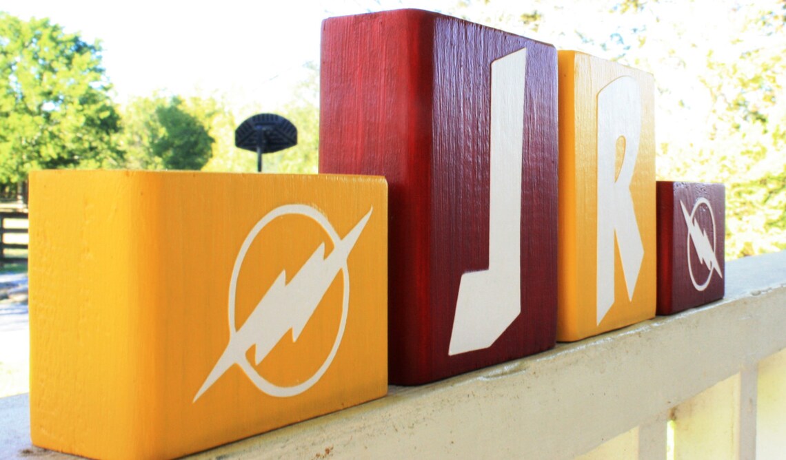PERSONALIZED LETTER BLOCKS the Flash Custom Name Sign - Etsy