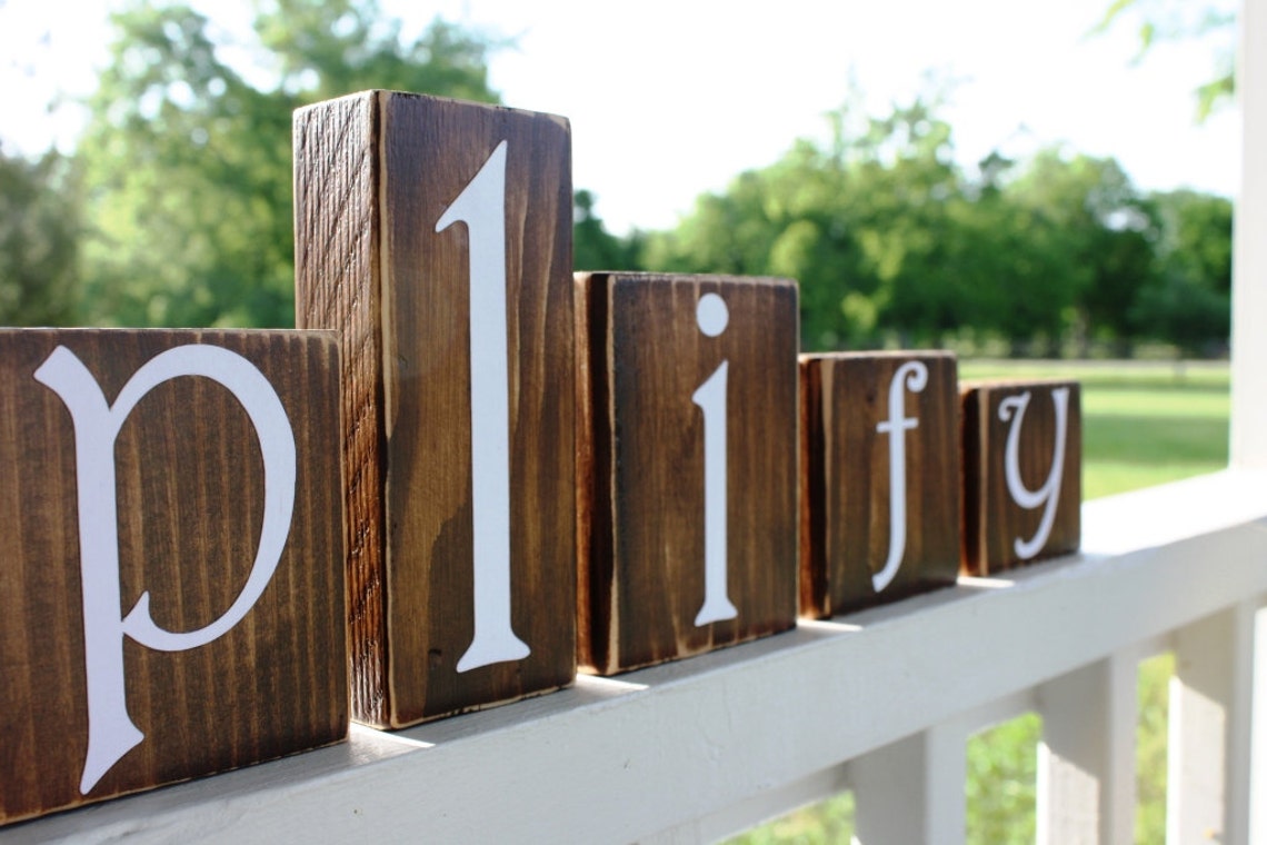 CUSTOM PERSONALIZED BLOCKS - Letters Initials Name - Distressed Sign ...