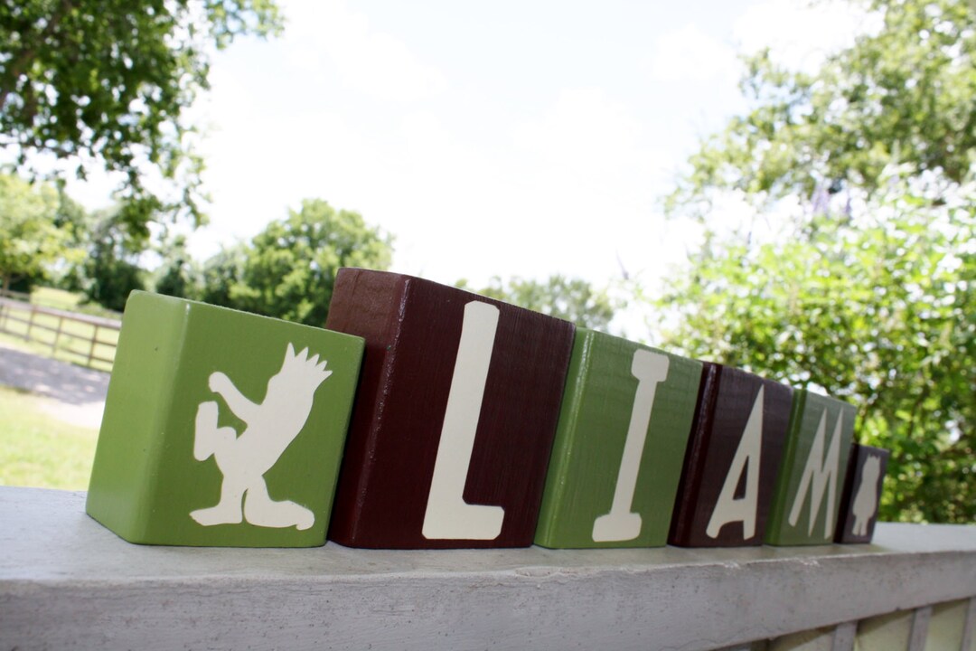 Where the Wild Things Are Letter Blocks - Personalized Name Decor ...