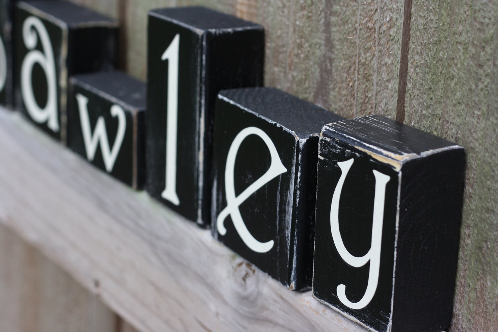 CUSTOM PERSONALIZED BLOCKS Letters Initials Name House Warming Home ...