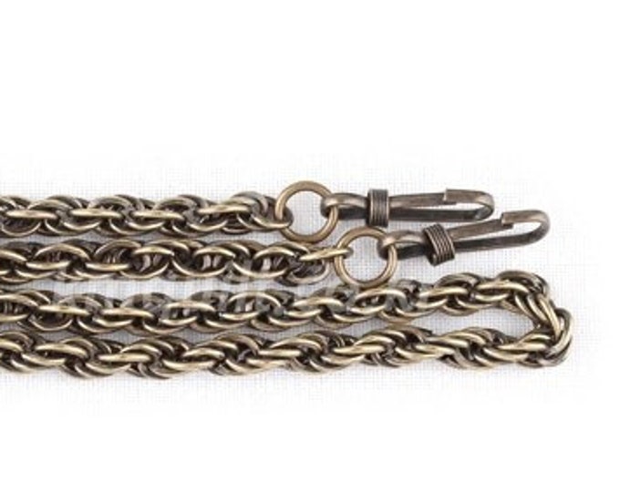 Leather Strap With Metal Chain and Snap Hooks, Metal Handle, Clutch ...