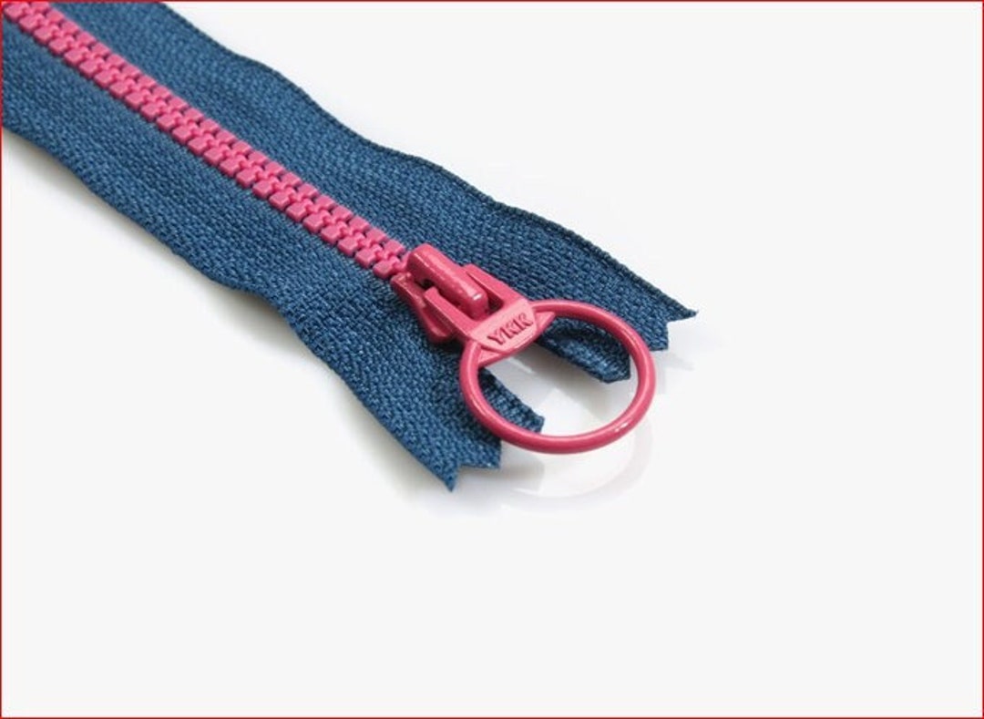 YKK Zipper Original Japanese Plastic Vislon Zipper Navy-hot Pink Color ...