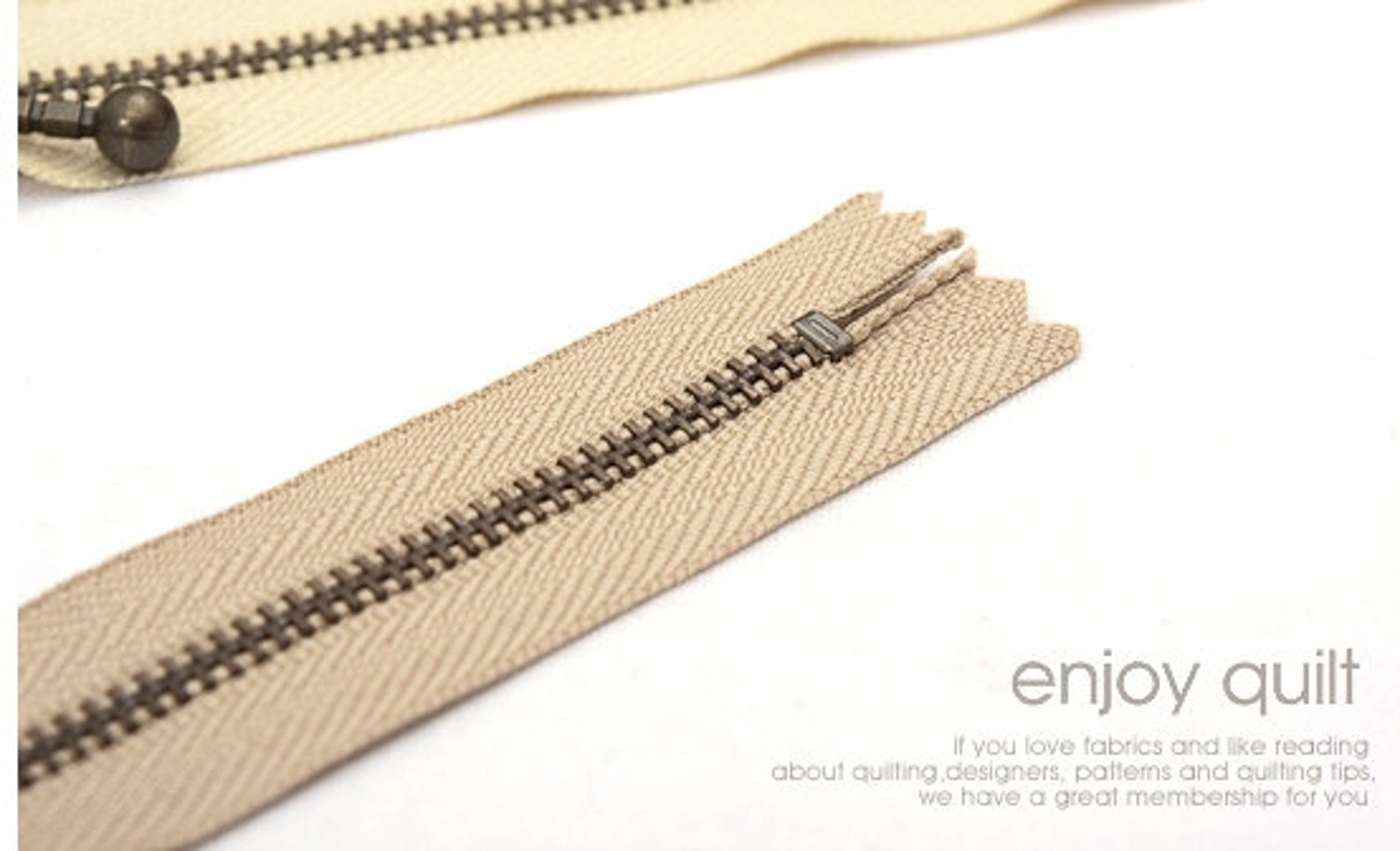 YKK Zipper Original Japanese Mocha Color Cotton Body Closed End ...