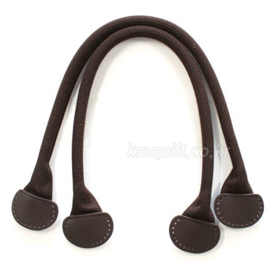 SALE/ 2 Webbing Handles With Leather Finishing 20"/ 50cm Cotton Webbing ...