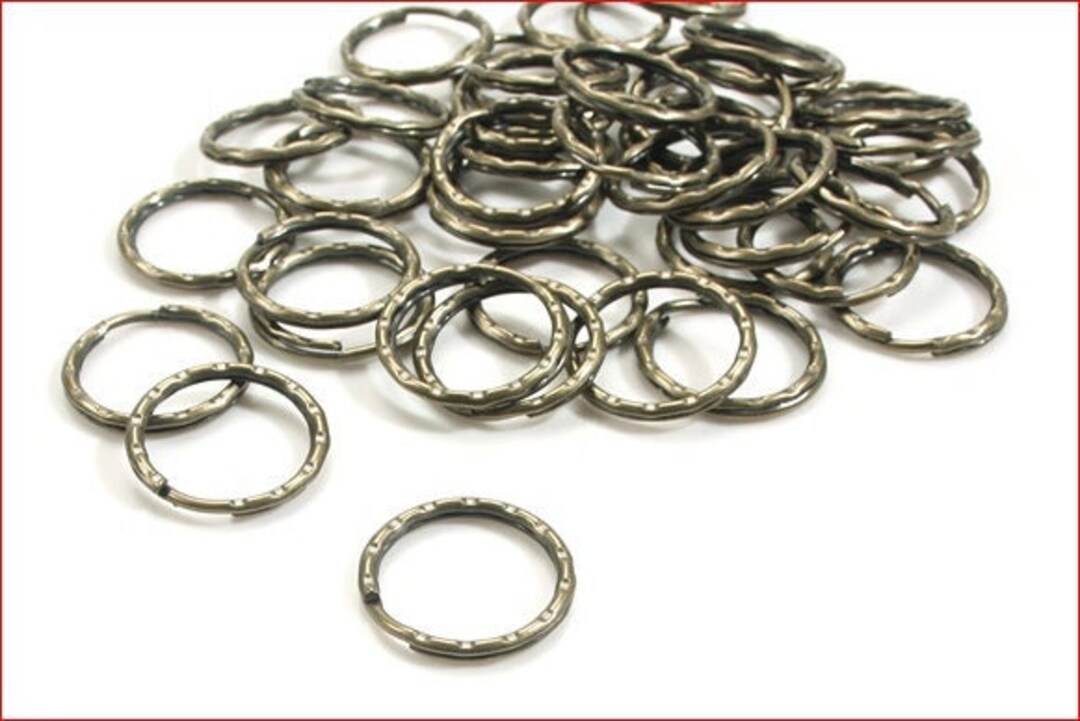 10 Key Rings/ Antique Brass 2.5mm O Shape Key Rings 10 Pcs / Good for ...