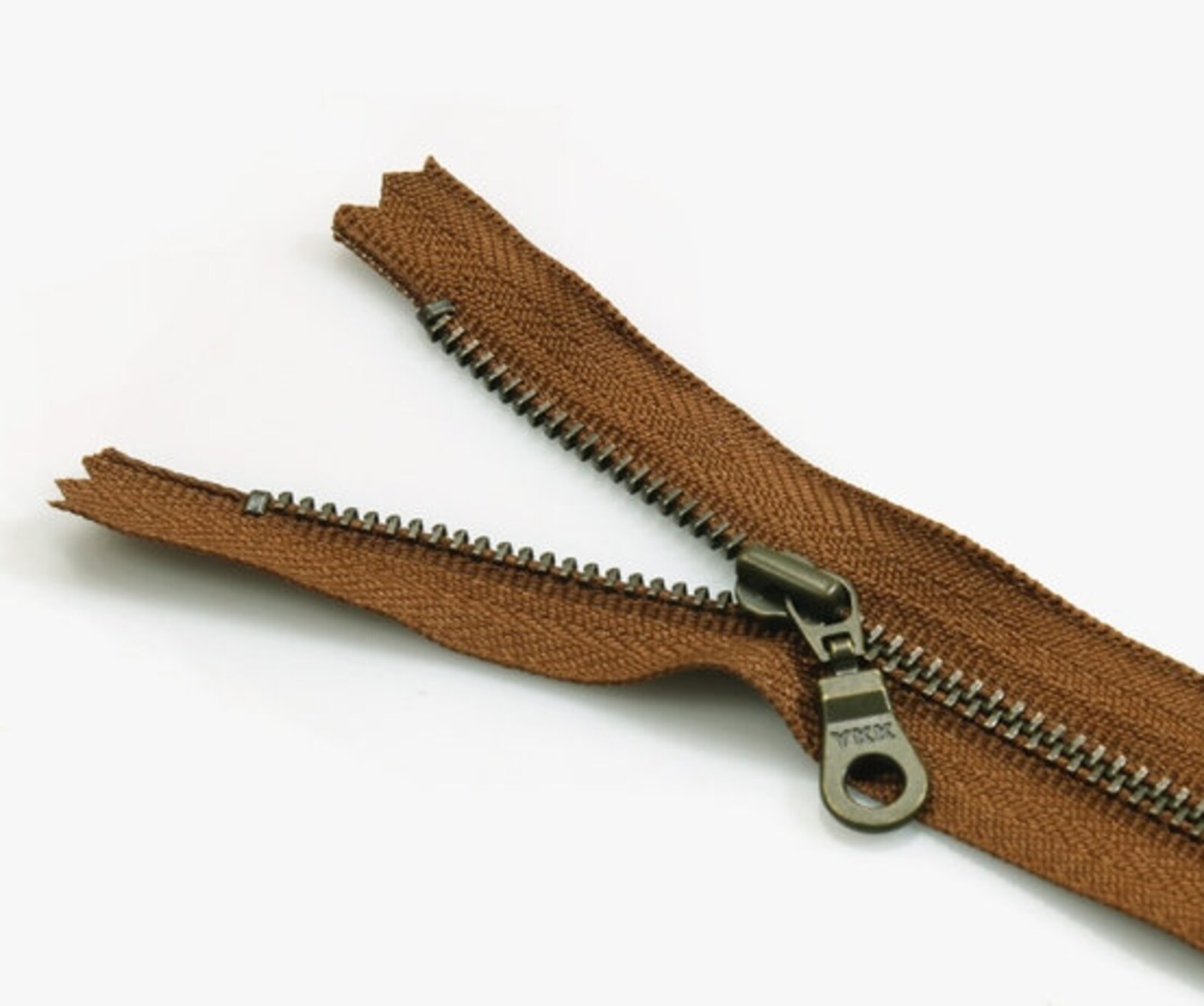 YKK Zipper Original Japanese Yellow Brown Cotton Body Closed - Etsy