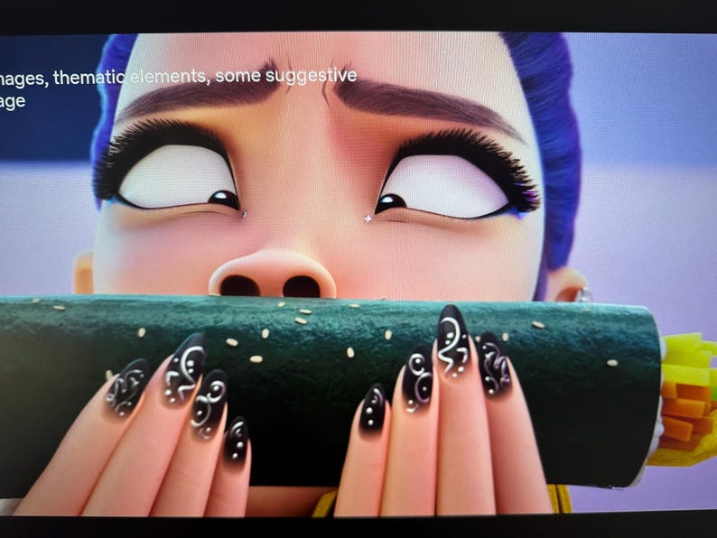 Kpop Demon Hunter Inspired Rumi’s Nails\how It’s Done\kdh\huntrix ...