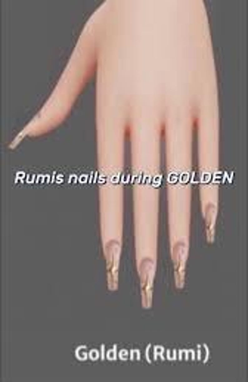 Kpop Demon Hunter Inspired Rumi’s Golden Nails\kdh Huntrix Cosplay ...