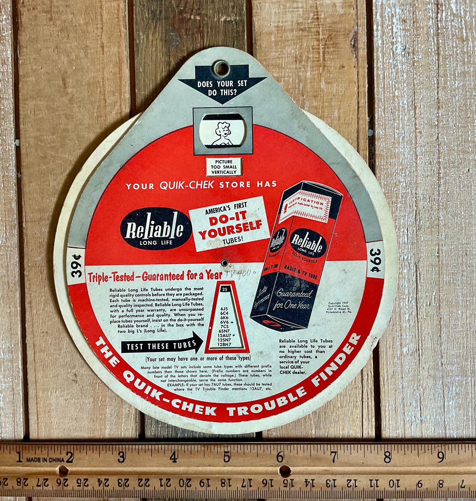 1950s TV Radio Dictionary & Trouble Finder Card - Vintage Electronics ...