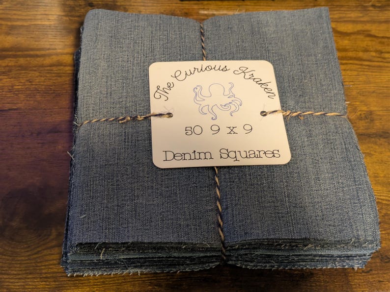 Precut Denim Fabric Squares - Denim Quilting Squares, Denim Patches ...