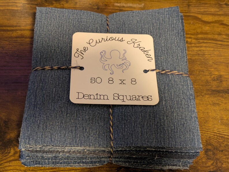 Precut Denim Fabric Squares - Denim Quilting Squares, Denim Patches ...
