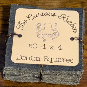 Precut Denim Fabric Squares - Denim Quilting Squares, Denim Patches ...