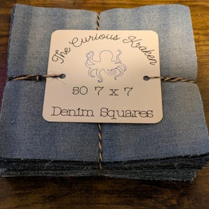 Precut Denim Fabric Squares - Denim Quilting Squares, Denim Patches ...