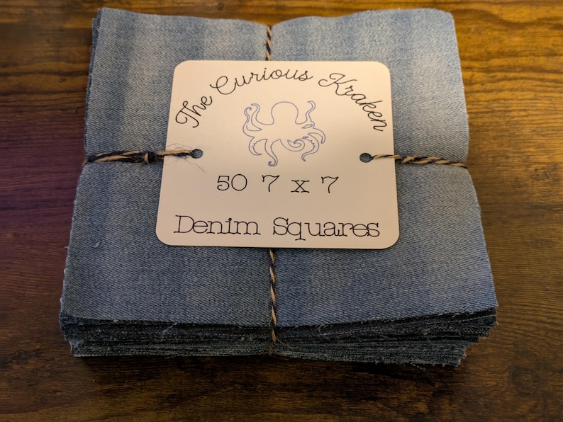 Precut Denim Fabric Squares - Denim Quilting Squares, Denim Patches ...
