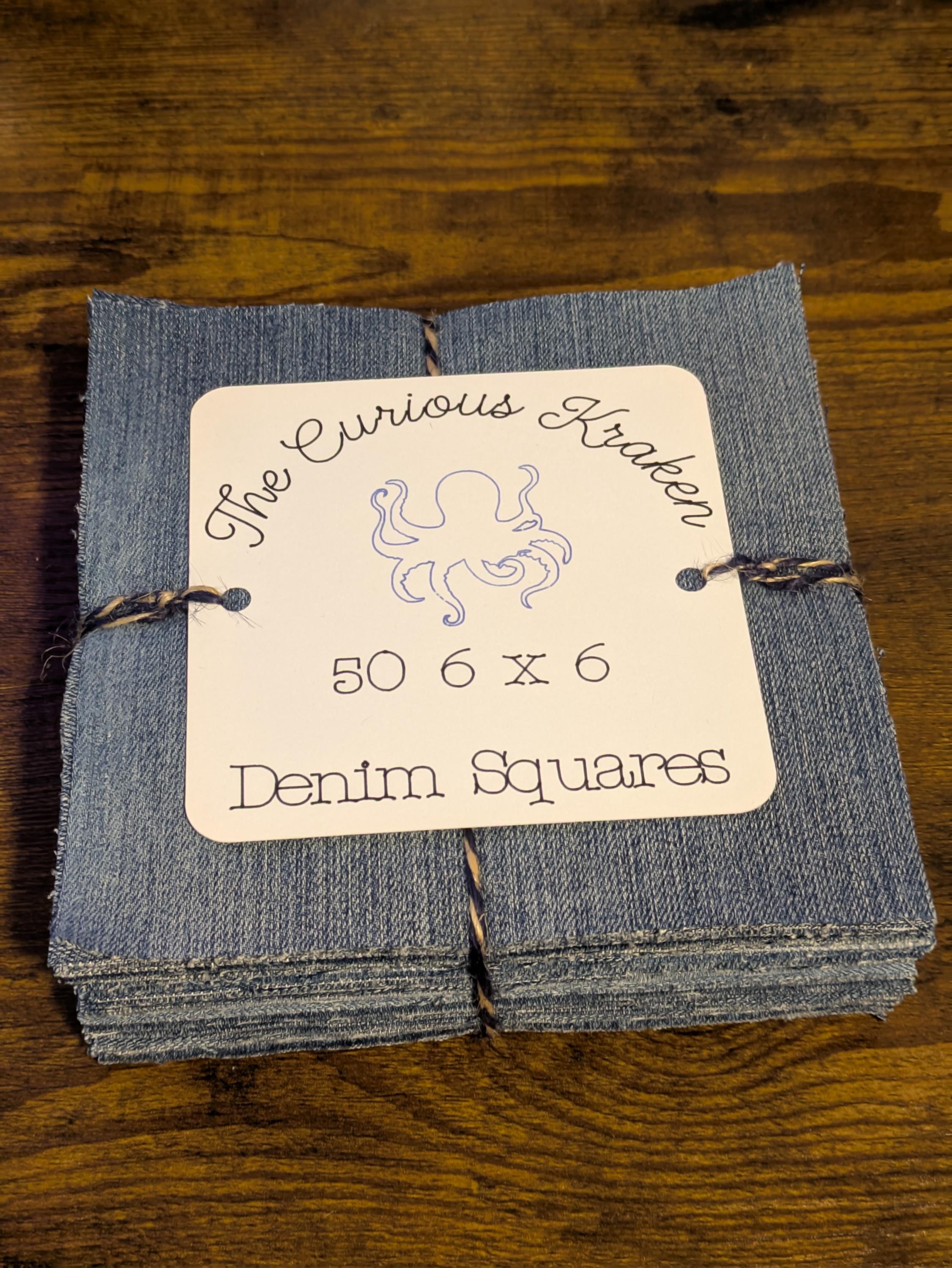 Precut Denim Fabric Squares - Denim Quilting Squares, Denim Patches ...