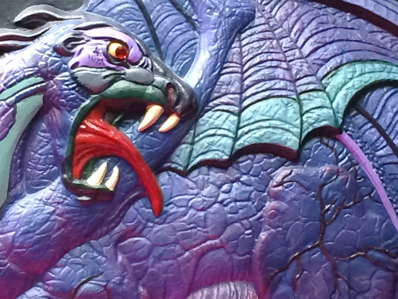 Fearsome Dragon on Vase Original Dark Art Painted by - Etsy