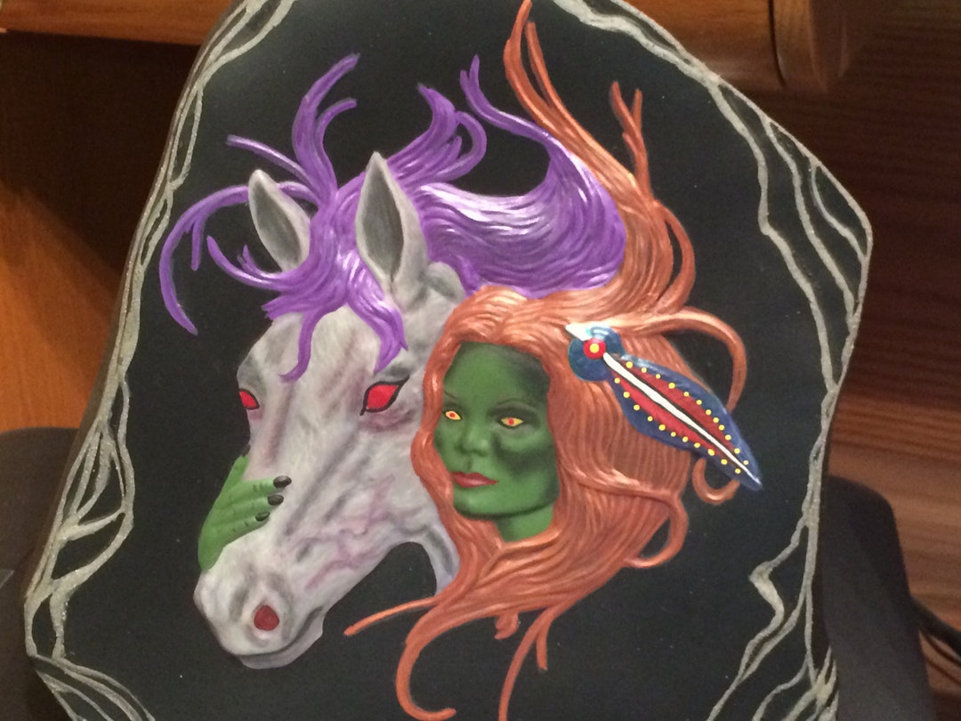 Ceramic Zombie Lady With Her Living Dead Horse Original Dark Art by ...